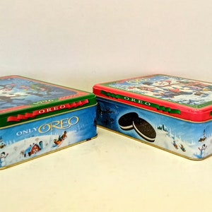 Vintage Oreo Cookie Limited Edition Christmas Tins Set of 2 Versions ...