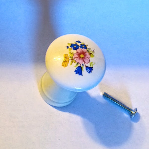 Blue Porcelain Knobs - Etsy