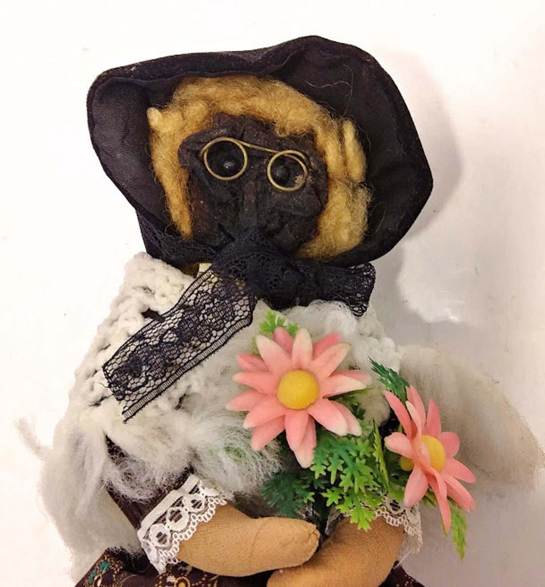 Vintage Applehead Doll With Stocking Body and Mohair Wig - Etsy