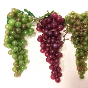 Vintage Rubber/plastic Grapes for Play or Display Mid Century-4 Pcs - Etsy