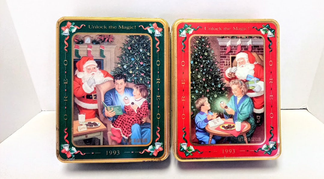 Vintage Oreo Cookie Limited Edition Christmas Tins Set of 2 Versions ...