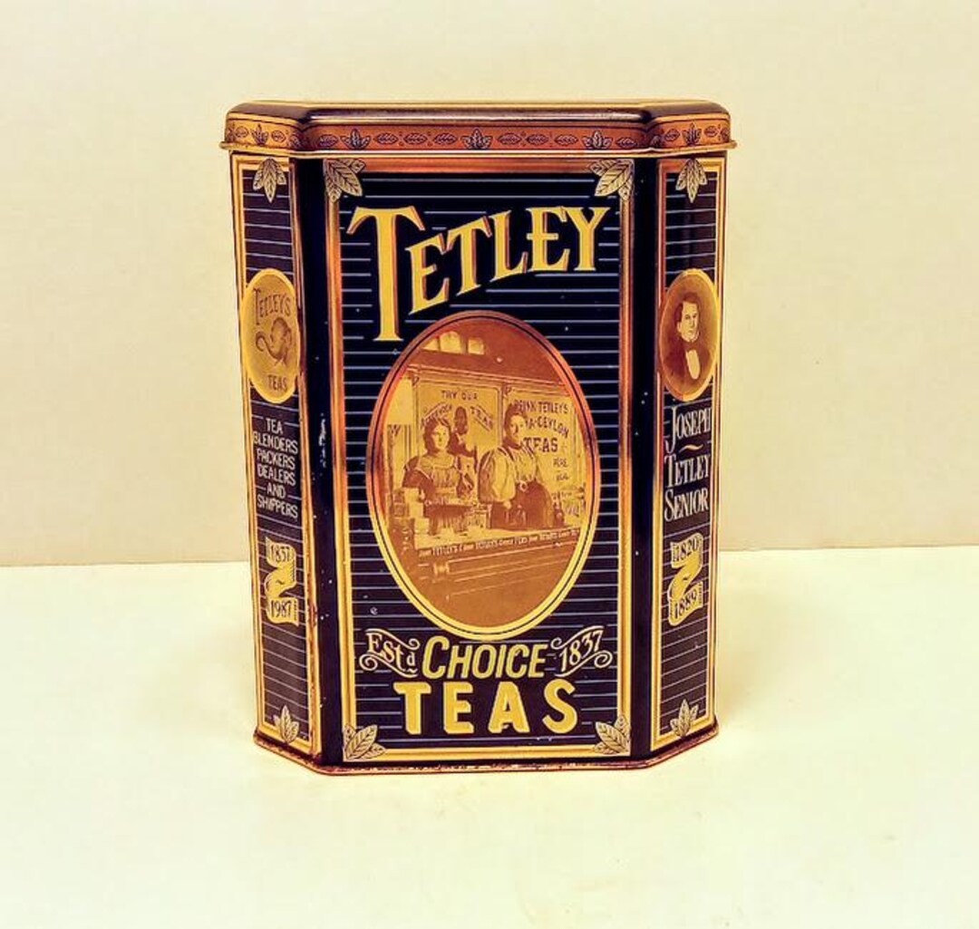 Vintage Tetley Choice Teas Commemorative Tin 1837-1987 - - Etsy