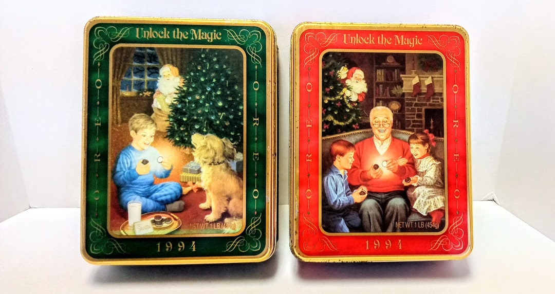 Vintage Oreo Cookie Limited Edition Christmas Tins Set of 2 Versions ...