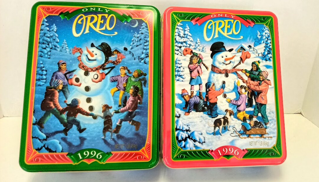 Vintage Oreo Cookie Limited Edition Christmas Tins Set of 2 Versions ...