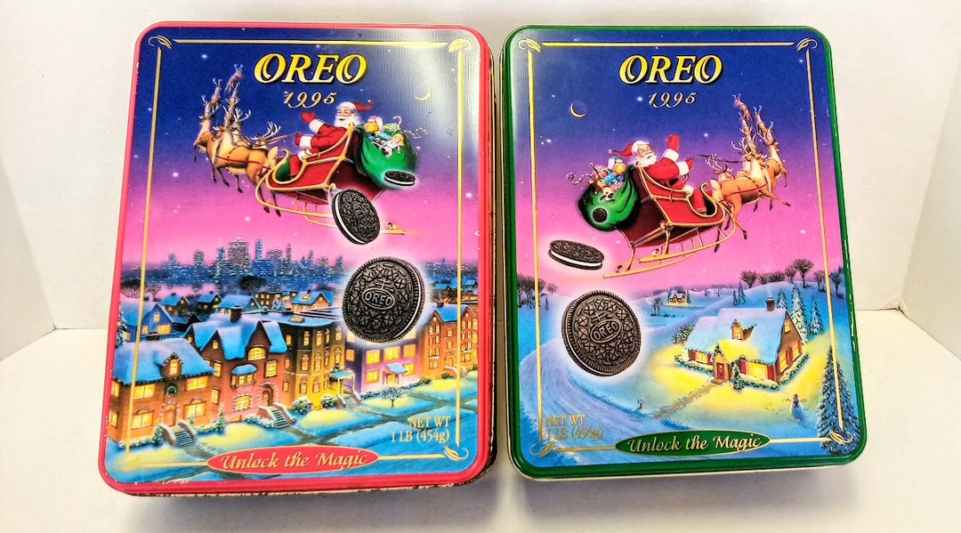 Vintage Oreo Cookie Limited Edition Christmas Tins Set of 2 Versions ...