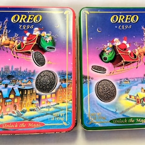 Vintage Oreo Cookie Limited Edition Christmas Tins Set of 2 Versions ...
