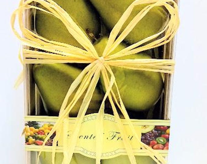 Vintage Set of 6 Scented Green Pears in a Wooden Crate Unopened - Etsy