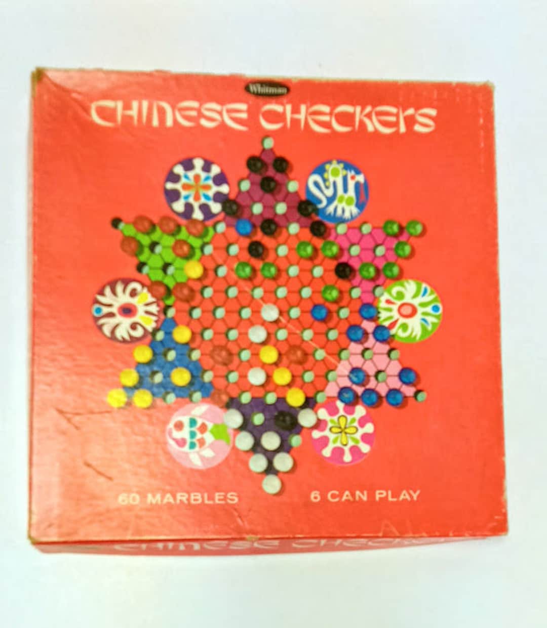 Vintage Chinese Checkers Set by Whitman Complete With 60 Marbles- 1966 ...