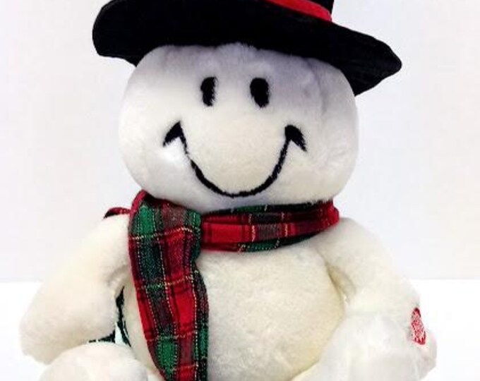 Vintage Christmas Collectible Smiley Face Snowman by Dan With Top Hat ...