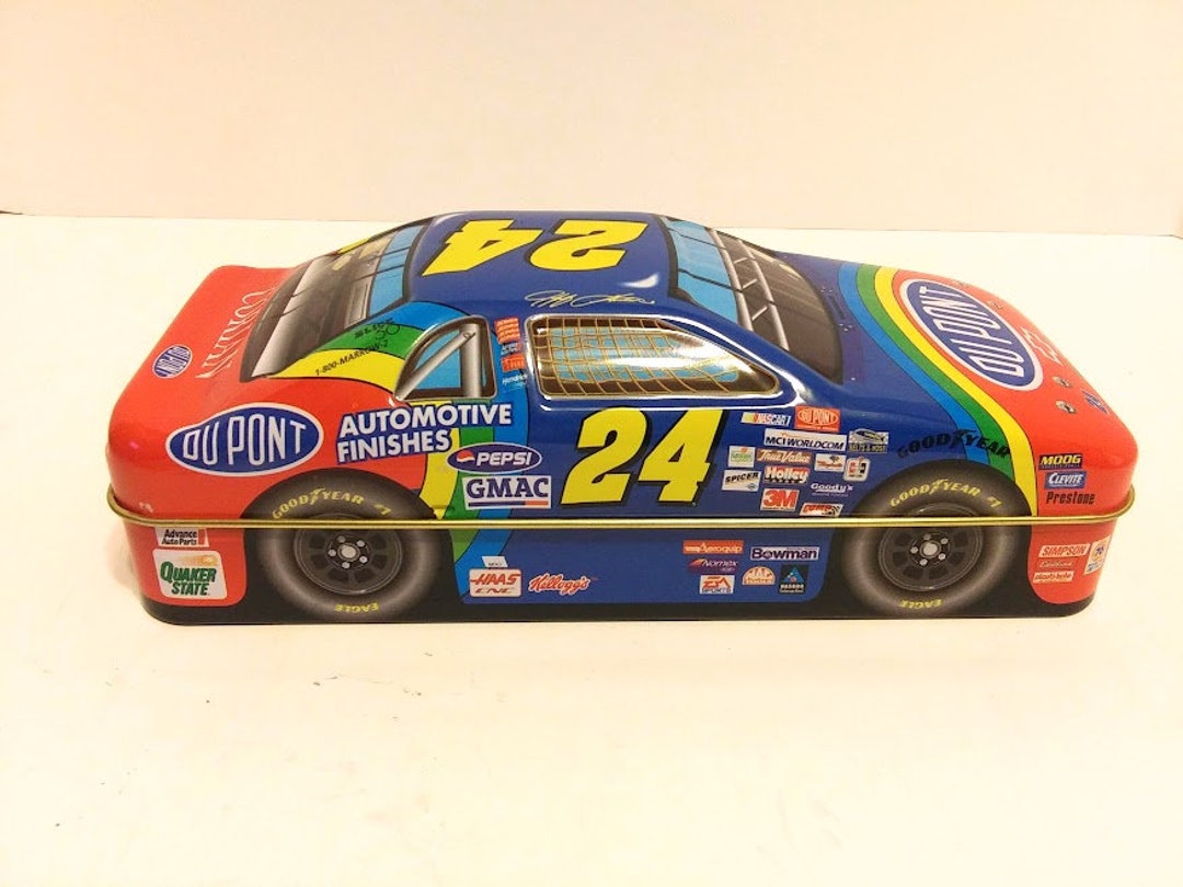 Vintage Nascar Car Shaped Tin- #24 Jeff Gordon -palmer Double Crisp ...