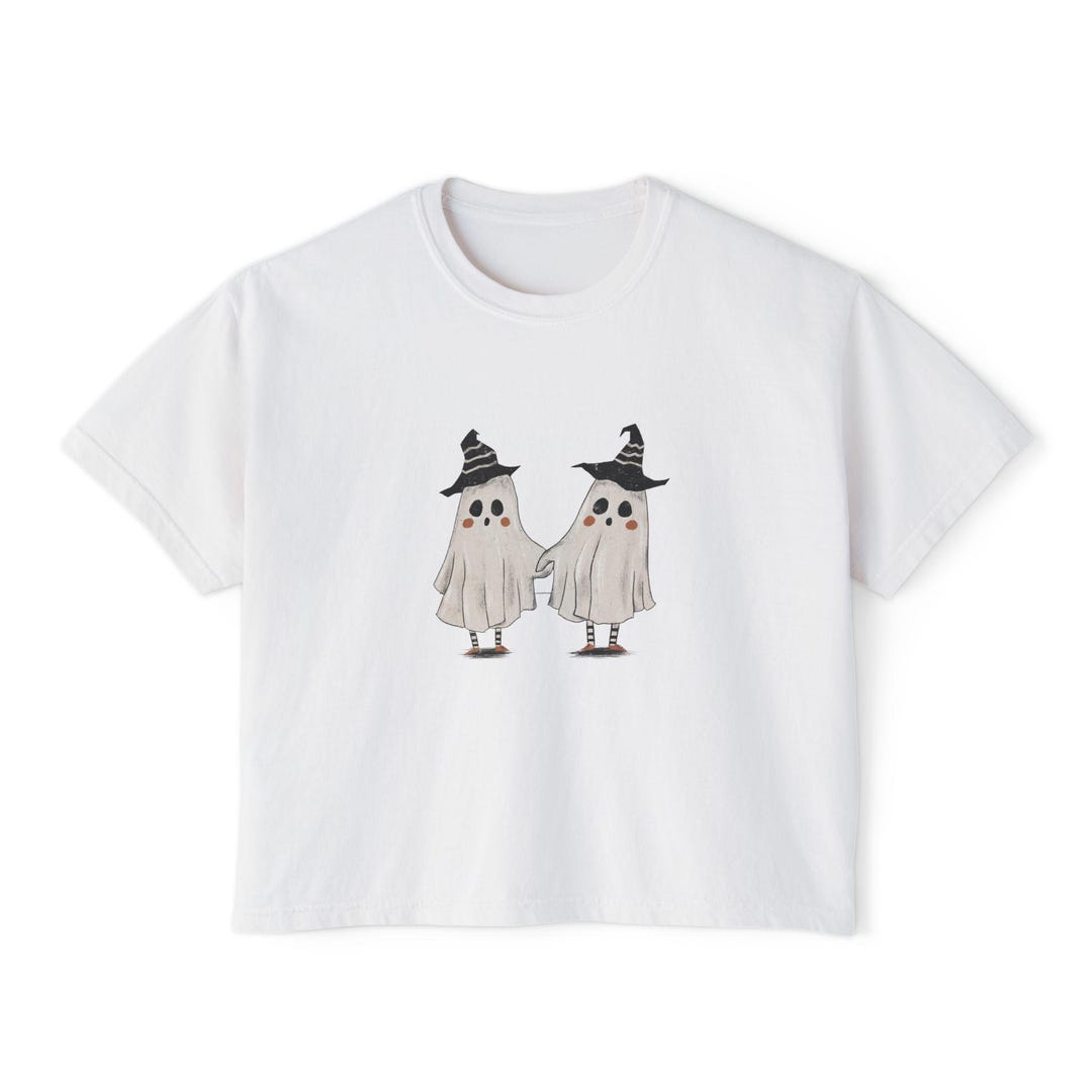 Halloween Ghost Boxy Tee - Etsy