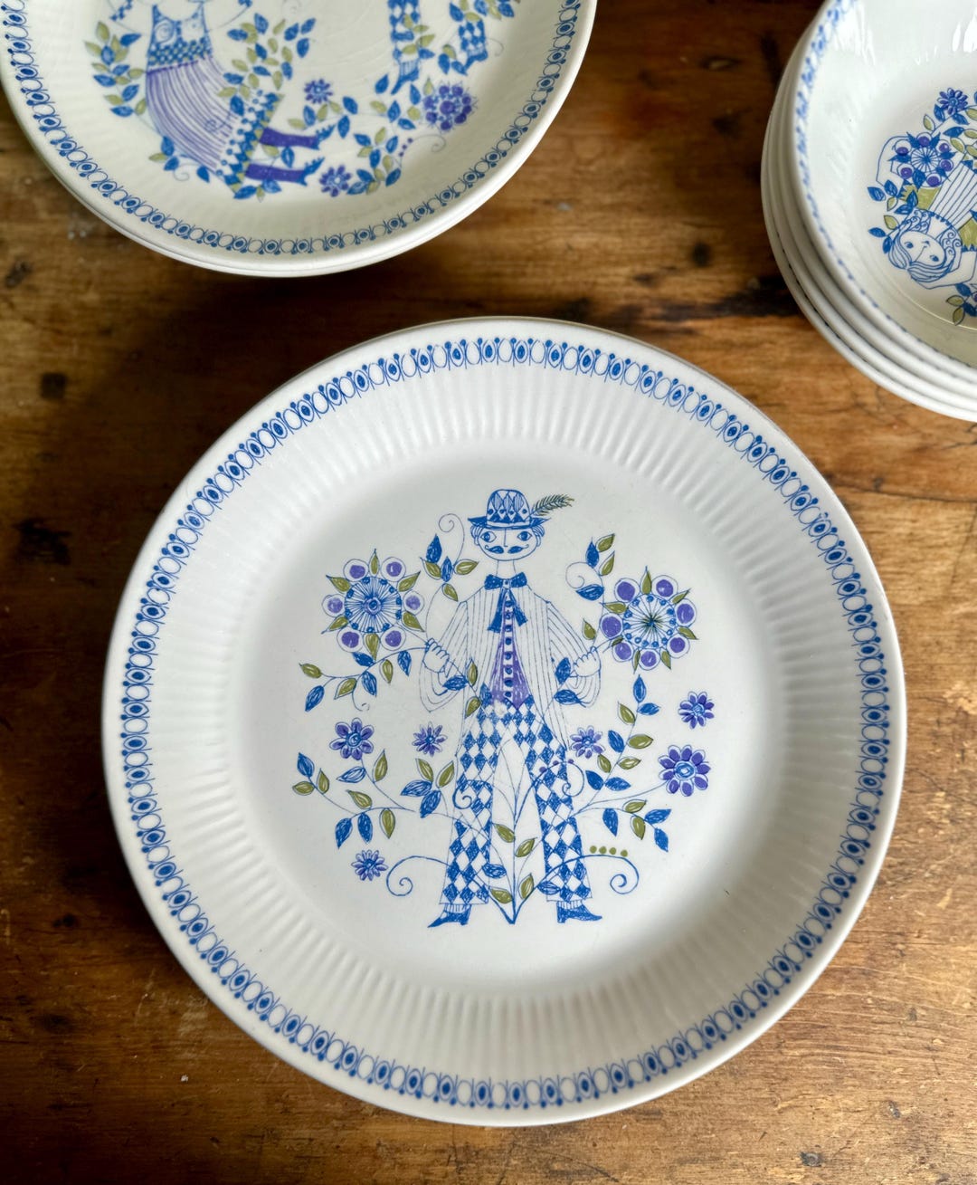 Vintage Figgjo Lotte Tableware Lot / Scandinavian 70s Plates Bowls Cup ...