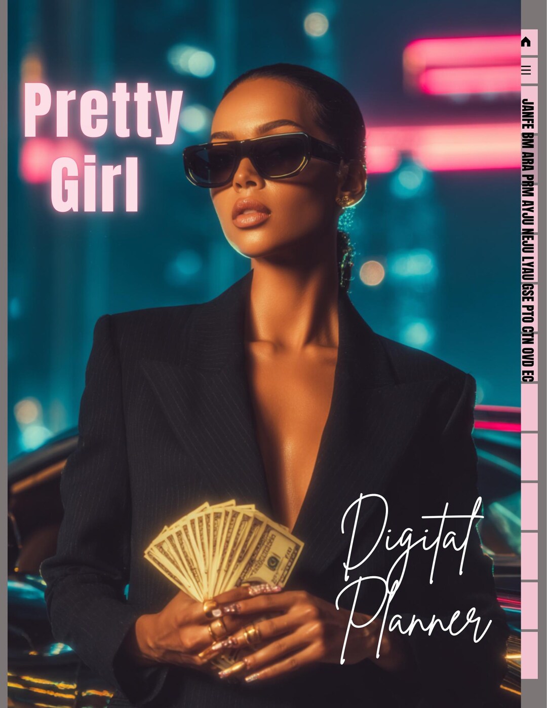 Pretty Girl Digital Planner MRR PLR, Dfy PDF Resell Planner, Digital ...