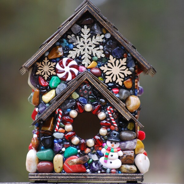 Christmas Birdhouse - Etsy