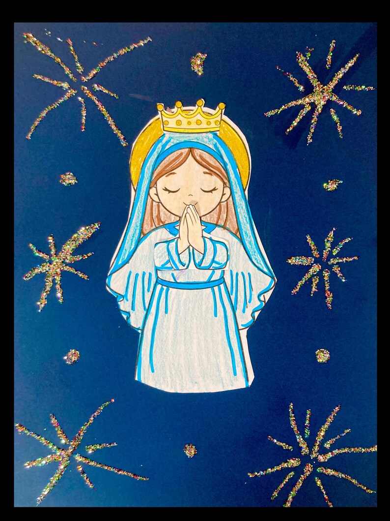 Mary Mother of God Coloring Pages: Catholic Kids Printable Bundle (PDF ...