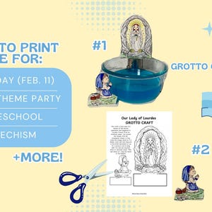 Our Lady of Lourdes Coloring Pages: Catholic Kids Printable Bundle (PDF ...