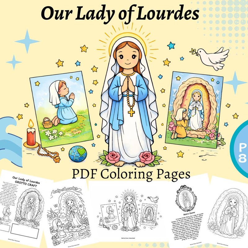 Our Lady of Lourdes - Etsy