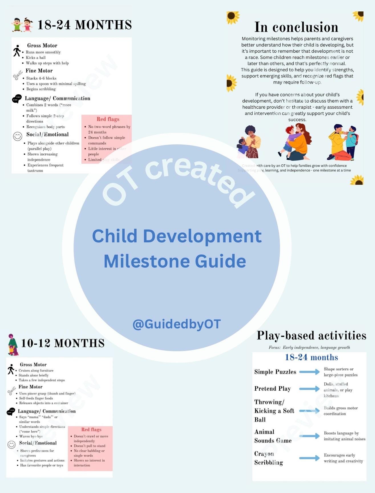 Child Development Milestone Guide (OT Created) - Etsy