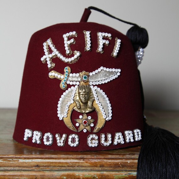Items similar to Vintage Masonic Shriner Fez Afifi Provo Guard on Etsy