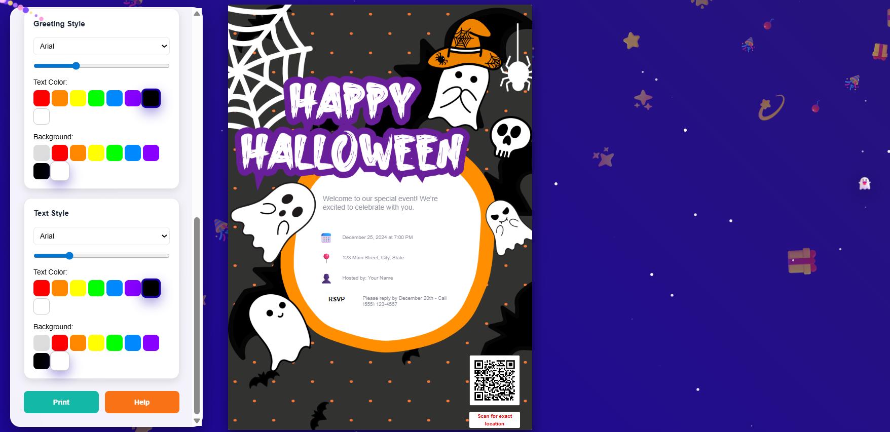 Editable Halloween Party Invitation Template: 5 Spooky Designs (digital ...