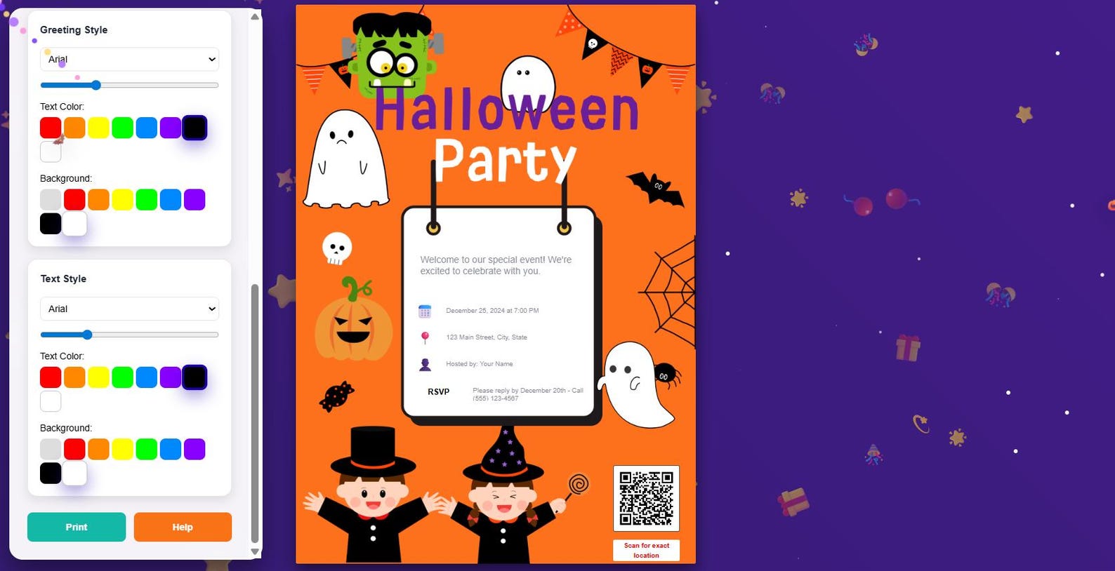 Editable Halloween Party Invitation Template: 5 Spooky Designs (digital ...