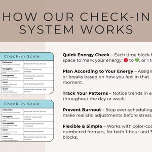 ADHD Digital Planner Printable | Burnout-friendly Time Blocking ...