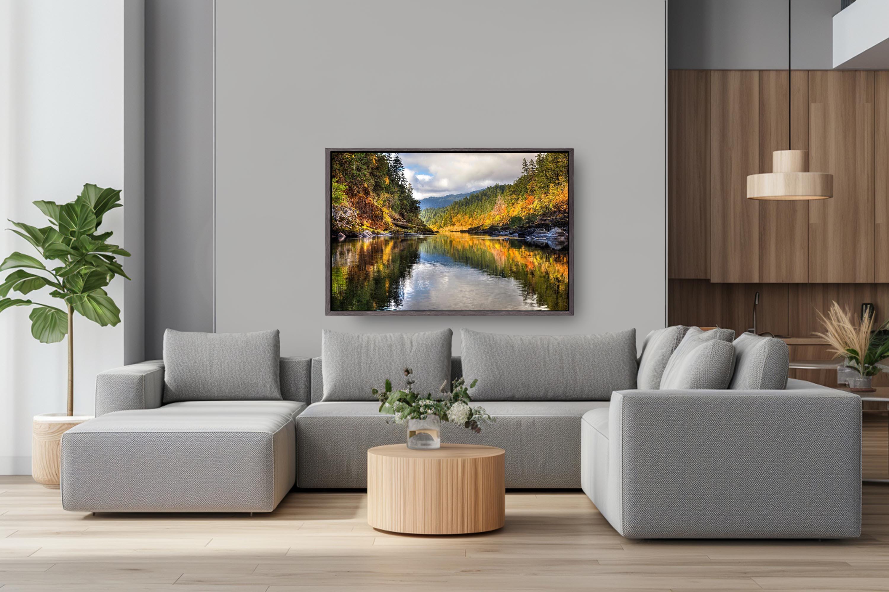 Fall colors Rainbow Reflections on Rogue River Photography (Available ...