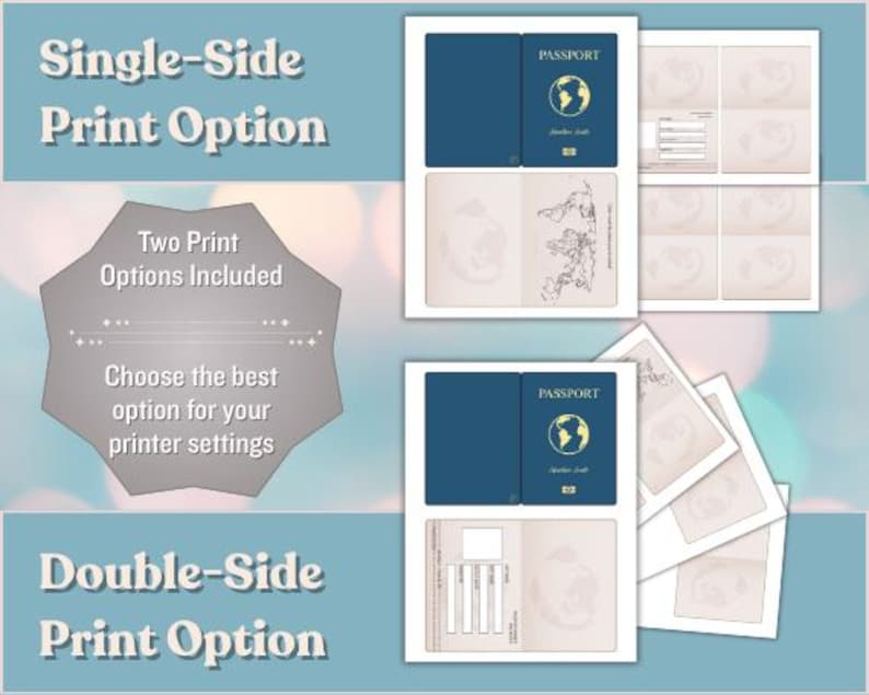 Printable Kids Passport Bundle: Travel Activity Set (PDF Pattern) - Etsy