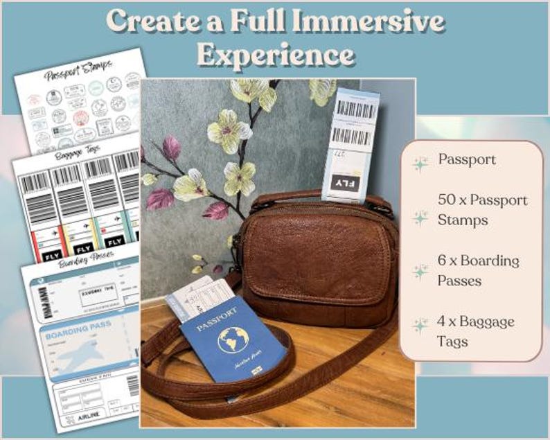 Printable Kids Passport Bundle: Travel Activity Set (PDF Pattern) - Etsy