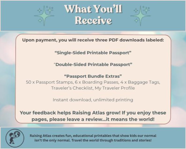Printable Kids Passport Bundle: Travel Activity Set (PDF Pattern) - Etsy