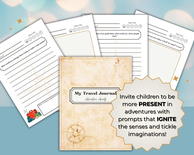 Kids Travel Journal | Printable Vacation Diary for Children | Family ...