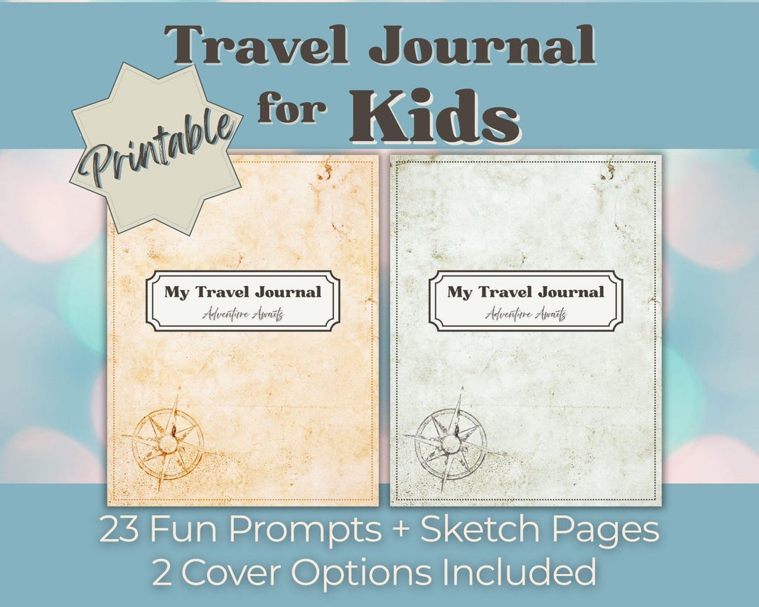 Kids Travel Journal | Printable Vacation Diary for Children | Family ...