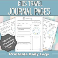 Kids Travel Journal | Instant PDF Download | Travel Diary | Vacation ...