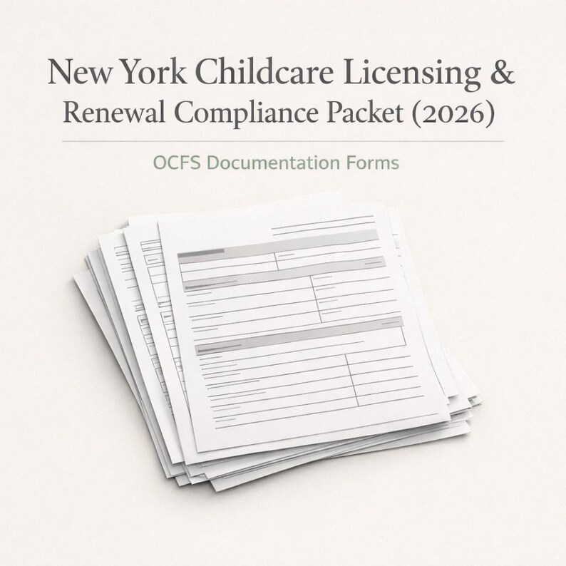 Printable NYS Childcare Licensing & Renewal Compliance Packet (2026 ...