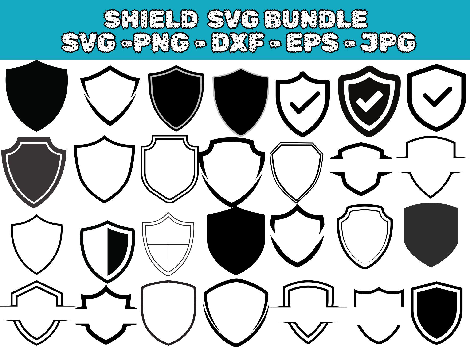 Shield SVG Bundle: Badges, Silhouette, Clipart (digital Download) - Etsy