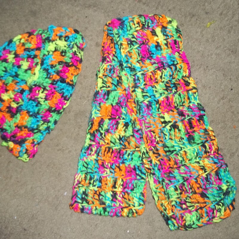 Neon Scarf - Etsy
