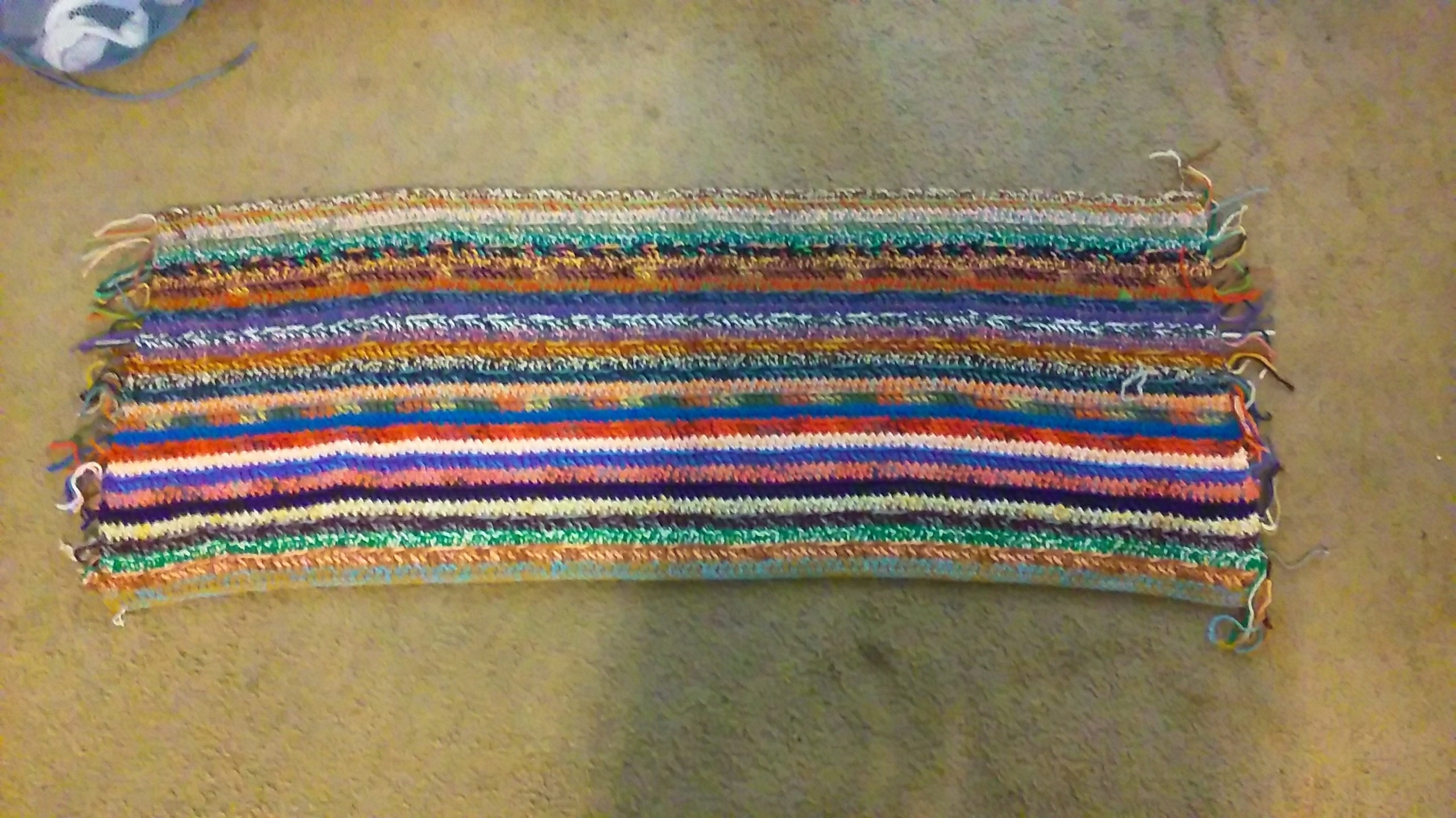 Scrap Yarn Rug - Etsy