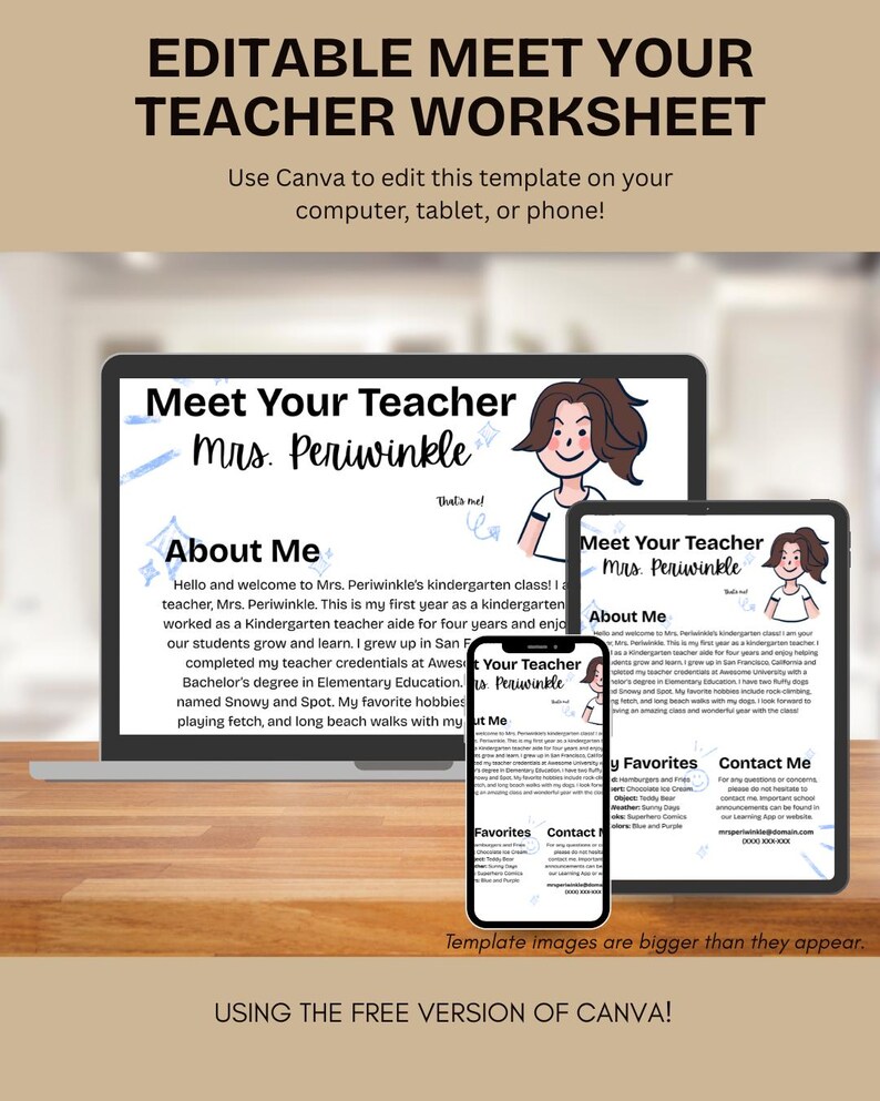 Editable Meet the Teacher Template | Canva Back to School Flyer ...
