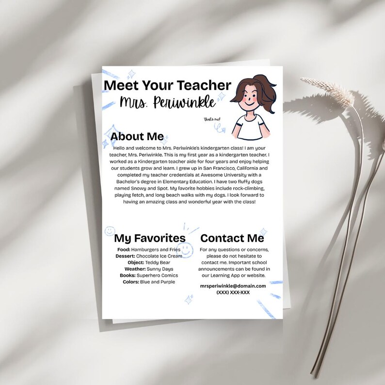 Editable Meet the Teacher Template | Canva Back to School Flyer ...