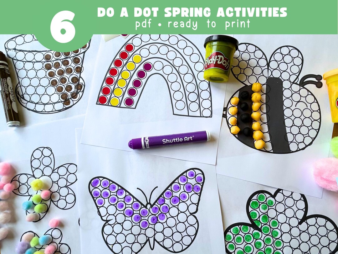 Printable Spring Do-a-dot Activity Pages | Fine Motor Preschool ...