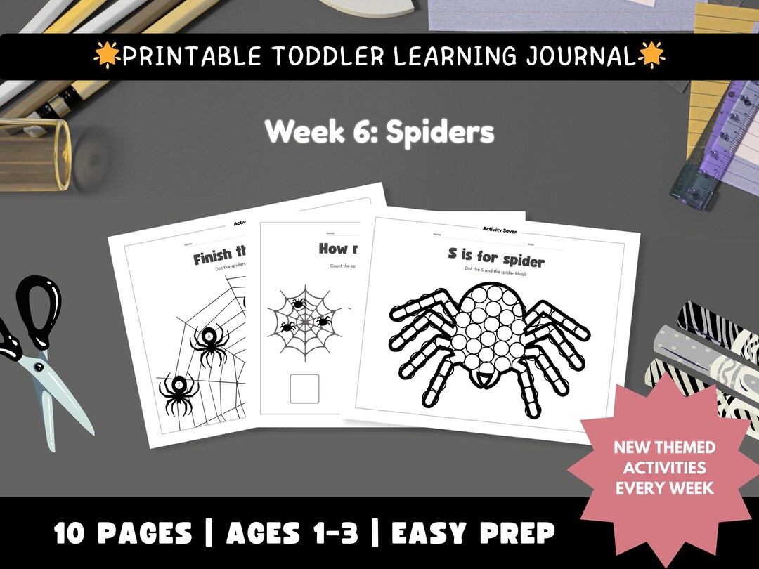 Spiders Toddler Learning Journal Week Six: Fall Preschool Activities 1 ...
