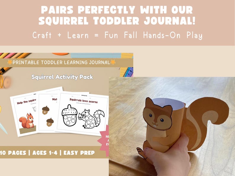 Squirrel Craft Printable for Kids | Toddler Activities | Preschool ...