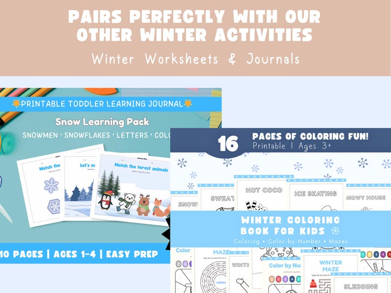 Winter Play Dough Mats Printable, Seasonal Toddler Activities ...