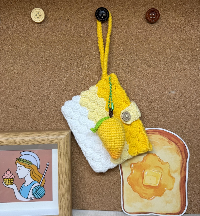 100% Handmade Crochet Fruity Small-size Purse and Charm, Crochet Bag ...