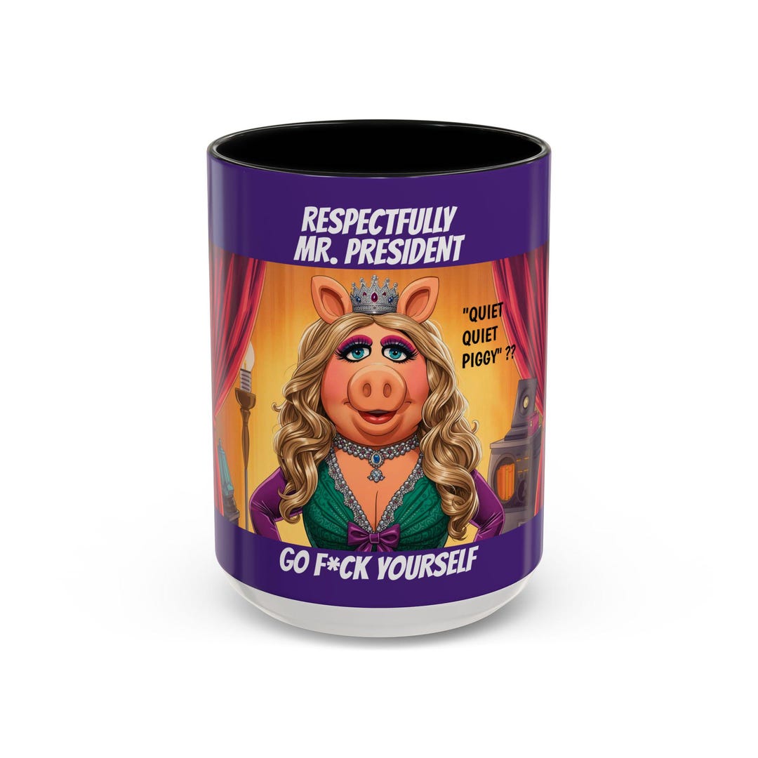 Quiet Quiet Piggy - PP Glossy Ceramic Mug by Protest Tee - 15oz - Etsy
