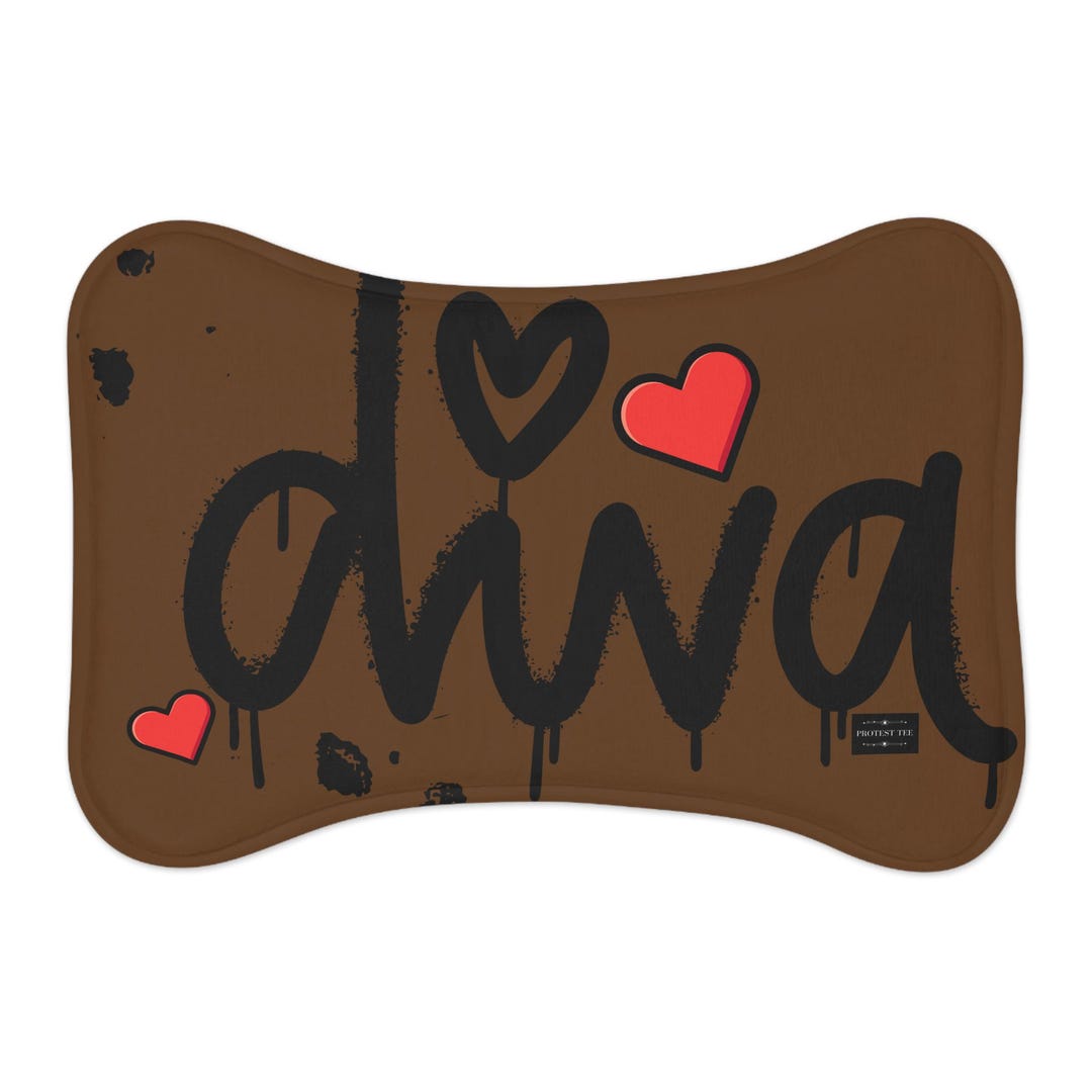 Brown Diva Bone-shaped Pet Feeding Mat – Dog & Cat Meal Mat - Etsy
