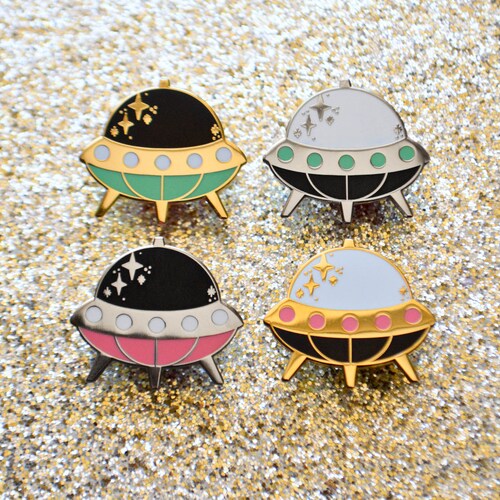 Orange Planet Space Cat Enamel Pin Cute Animal Pink Blue | Etsy