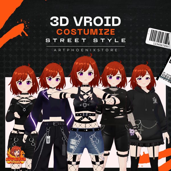 Goth Vrchat Avatar - Etsy