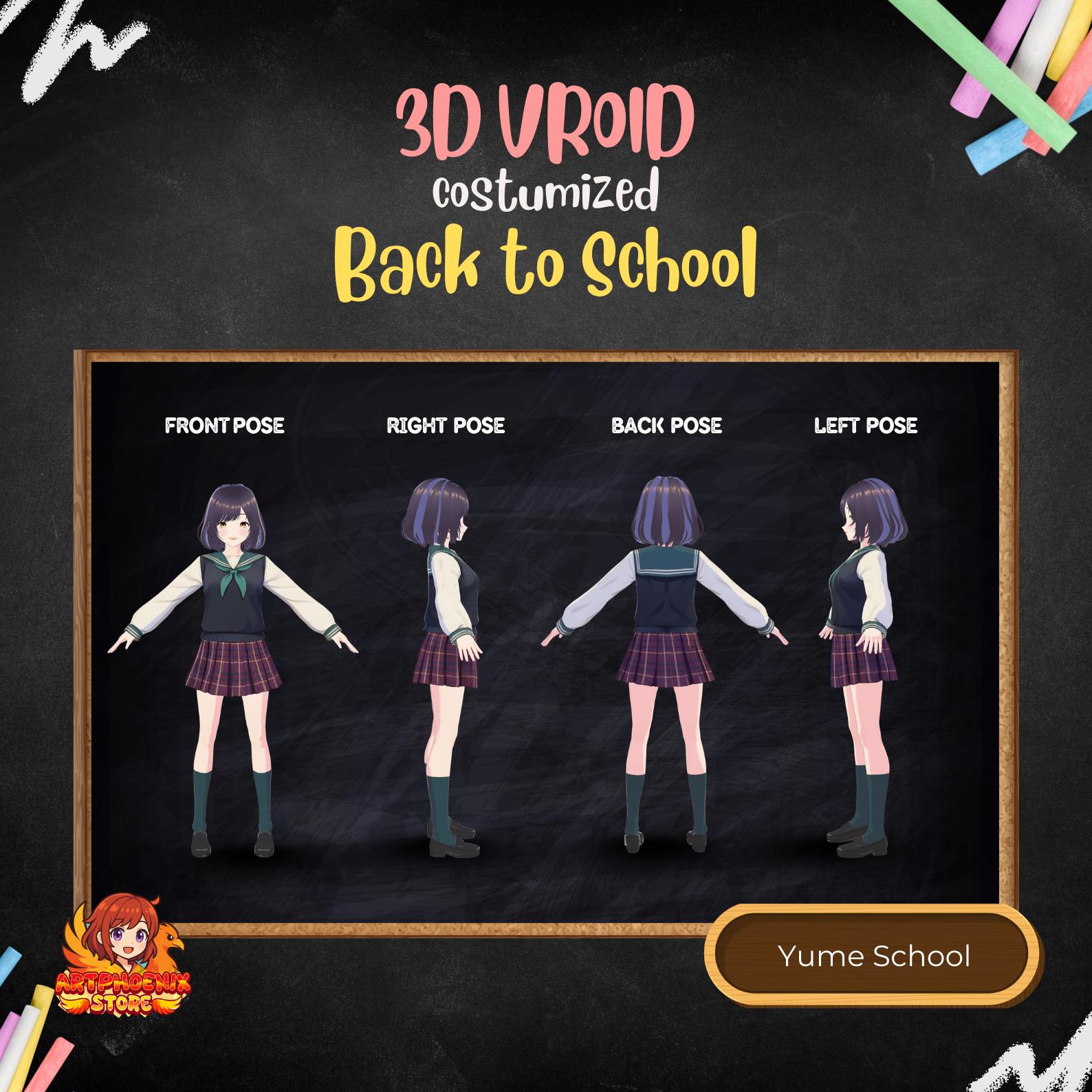 Vroid Sailor Sweater Outfit: Plaid Skirt Vtuber Fashion ...