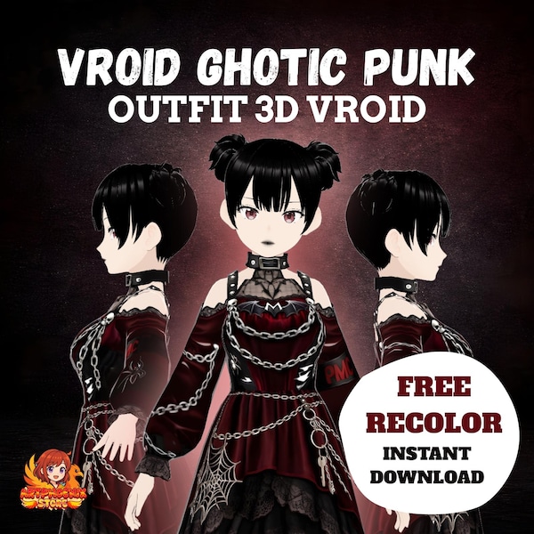 Goth Vrchat Avatar - Etsy